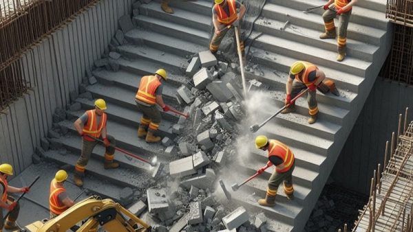 How to Safely Demolish a Concrete Staircase